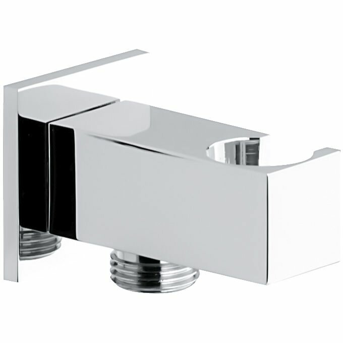 Держатель ручного душа Emmevi (Эммеви) , квадратный, с водоотводом из латуни, М1/2″xМ1/2″, бронза, C06934/BR