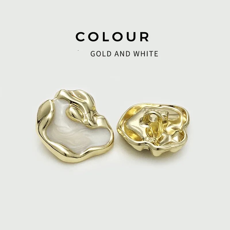 Серьги Gold White, 15 мм