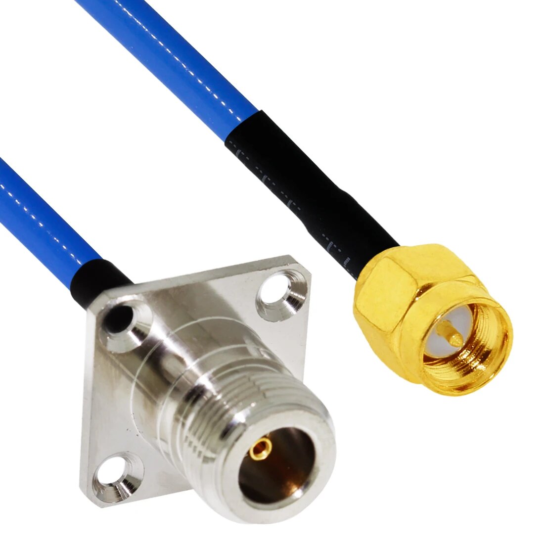 DexMRtiC SMA Male Female RP Angle to N Type Cable RG402.141 Blue Jacket 20cm/50cm/100cm 50cm, SMAJ-NKF