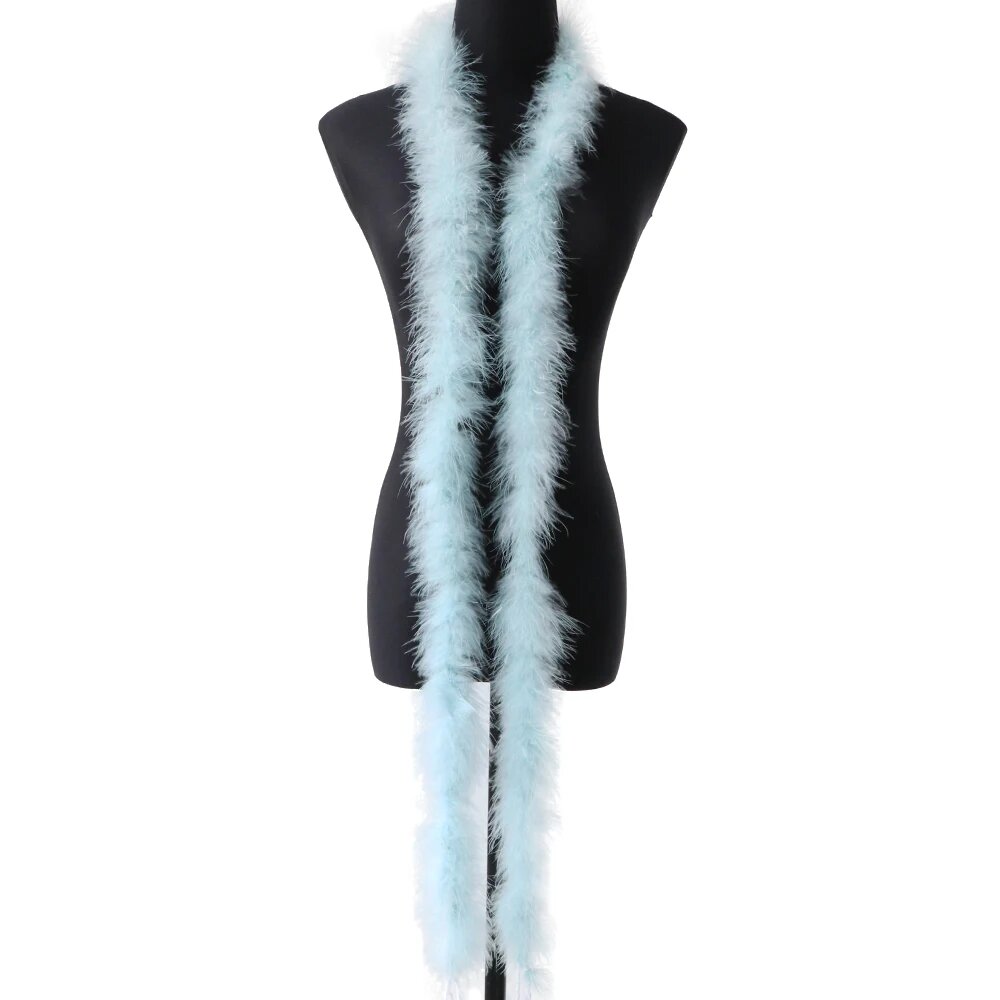 Пушистая шаль из перьев индейки Feather Paradise, 13 грамм Бирюзовый, Light blue