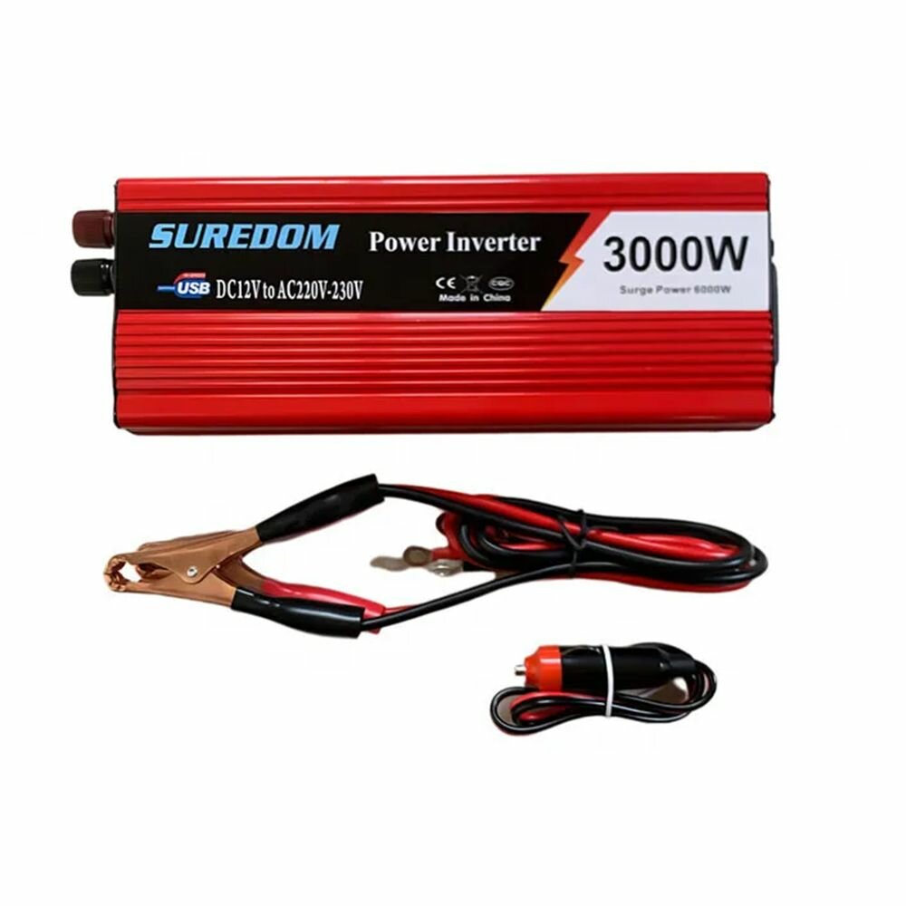 Автомобильный инвертор Suredom 3000W 12В в 220В.