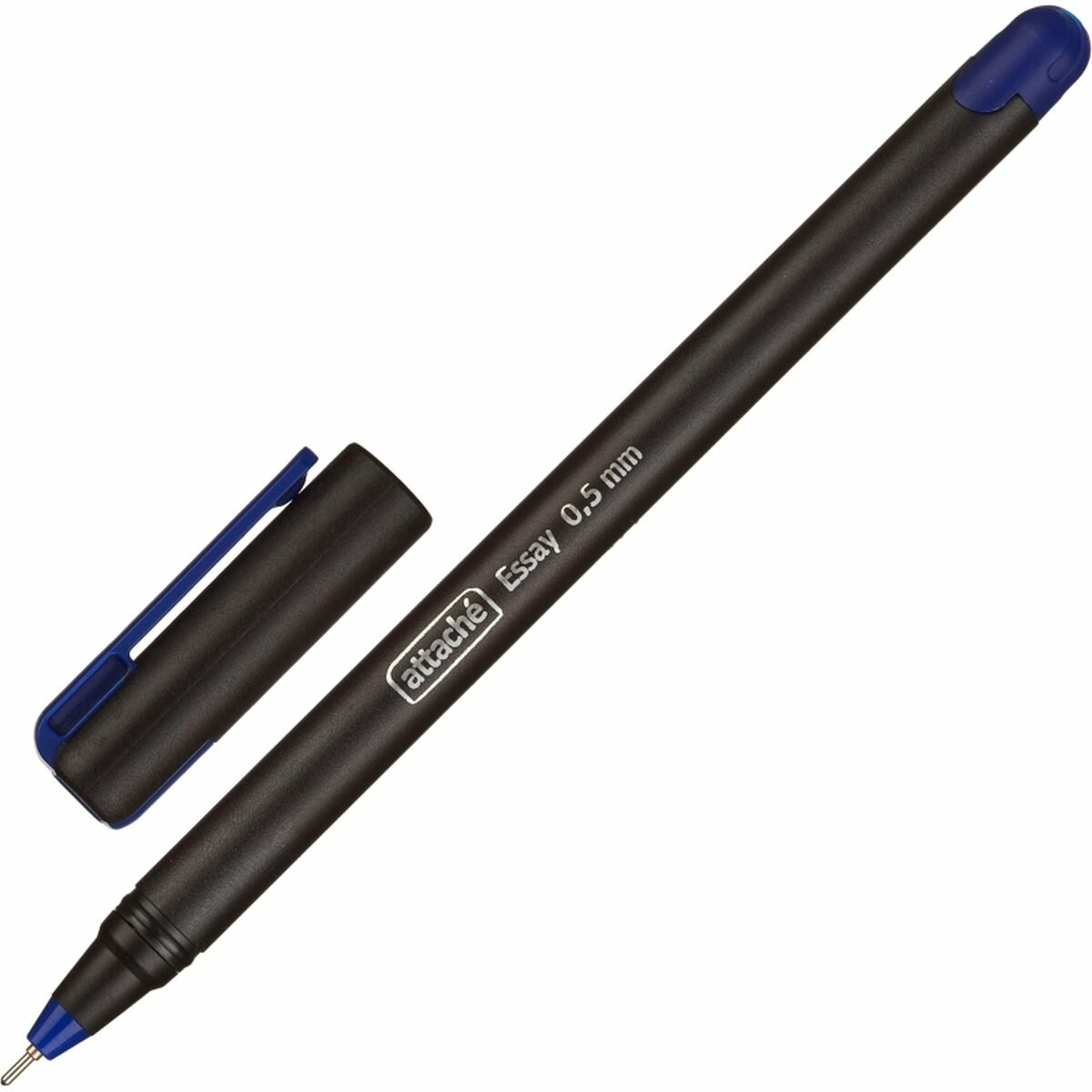 Ручка шариковая Attache Essay (0.5мм, синяя, корпус черный), 50шт.