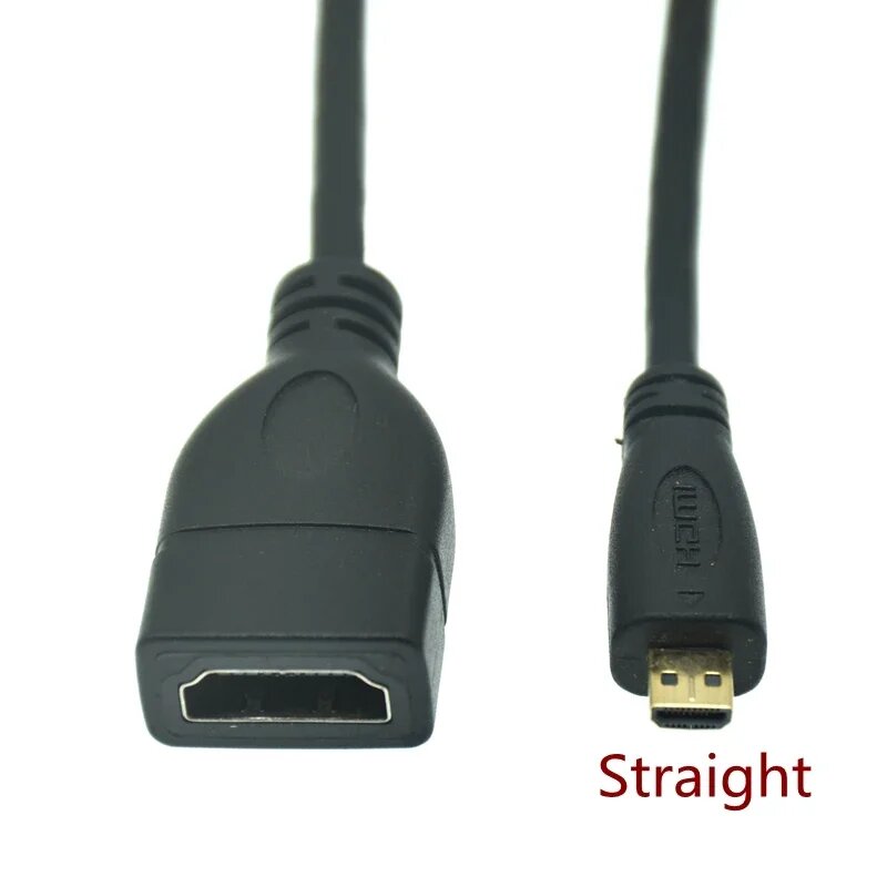 Мини HDMI - HDMI переходник, черный, micro hdmi straight
