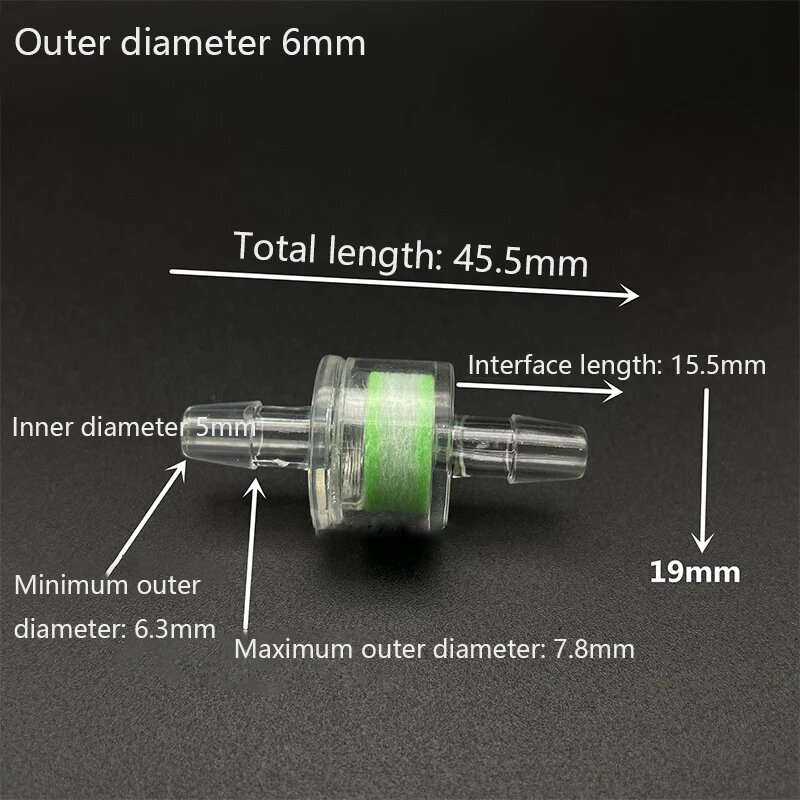 Фильтр для трубок AIRSLG, Outer diameter 6mm, Total length 45.5mm