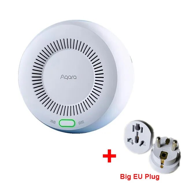 Детектор газа Aqara Smart Natural Gas Detector Zigbee 3.0 Монитор концентрации природного газа Удаленное напоминание через приложение Работает с приложением Mijia Apple HomeKit-Аддитивный адаптер для ЕС