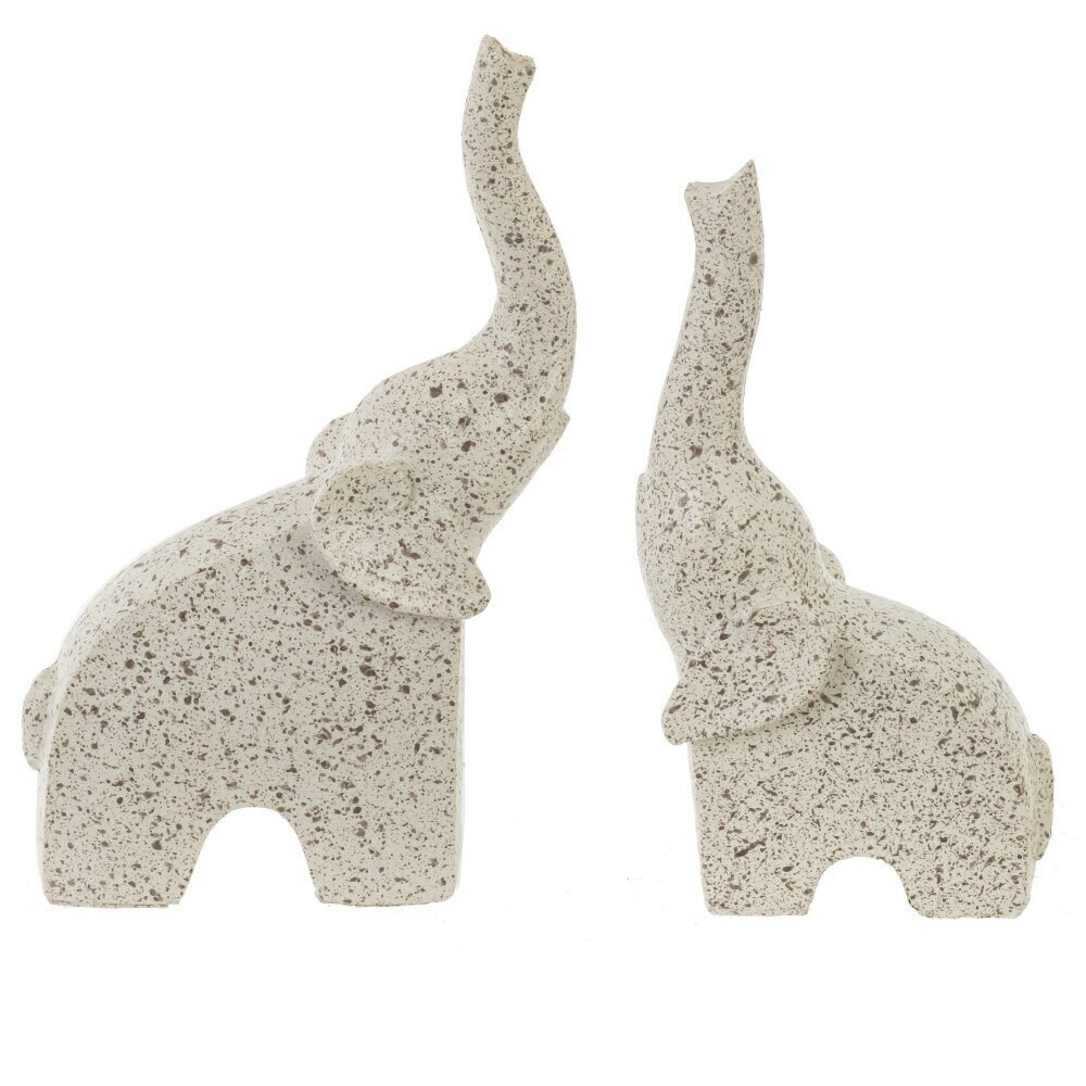 Набор из 2-х фигурок декоративных "Слон", L=18 W=6 H=14 см