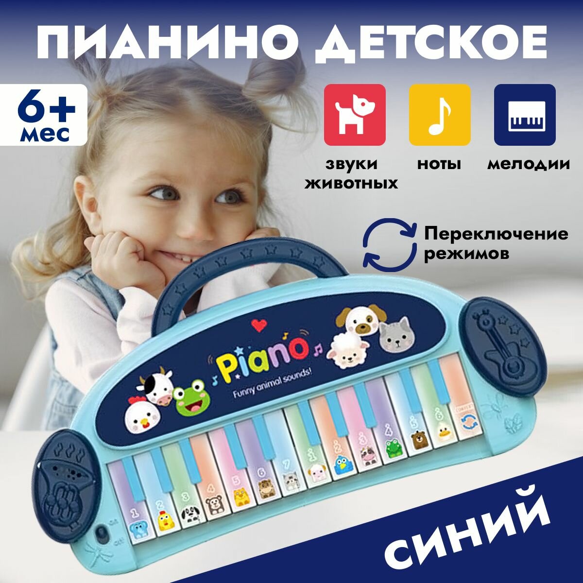Пианино детское музыкальное синтезатор для малышей