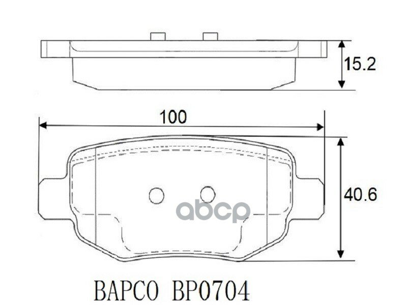Колодки тормозные дисковые BP0704 задние, комплект, BAPCO арт. BP0704