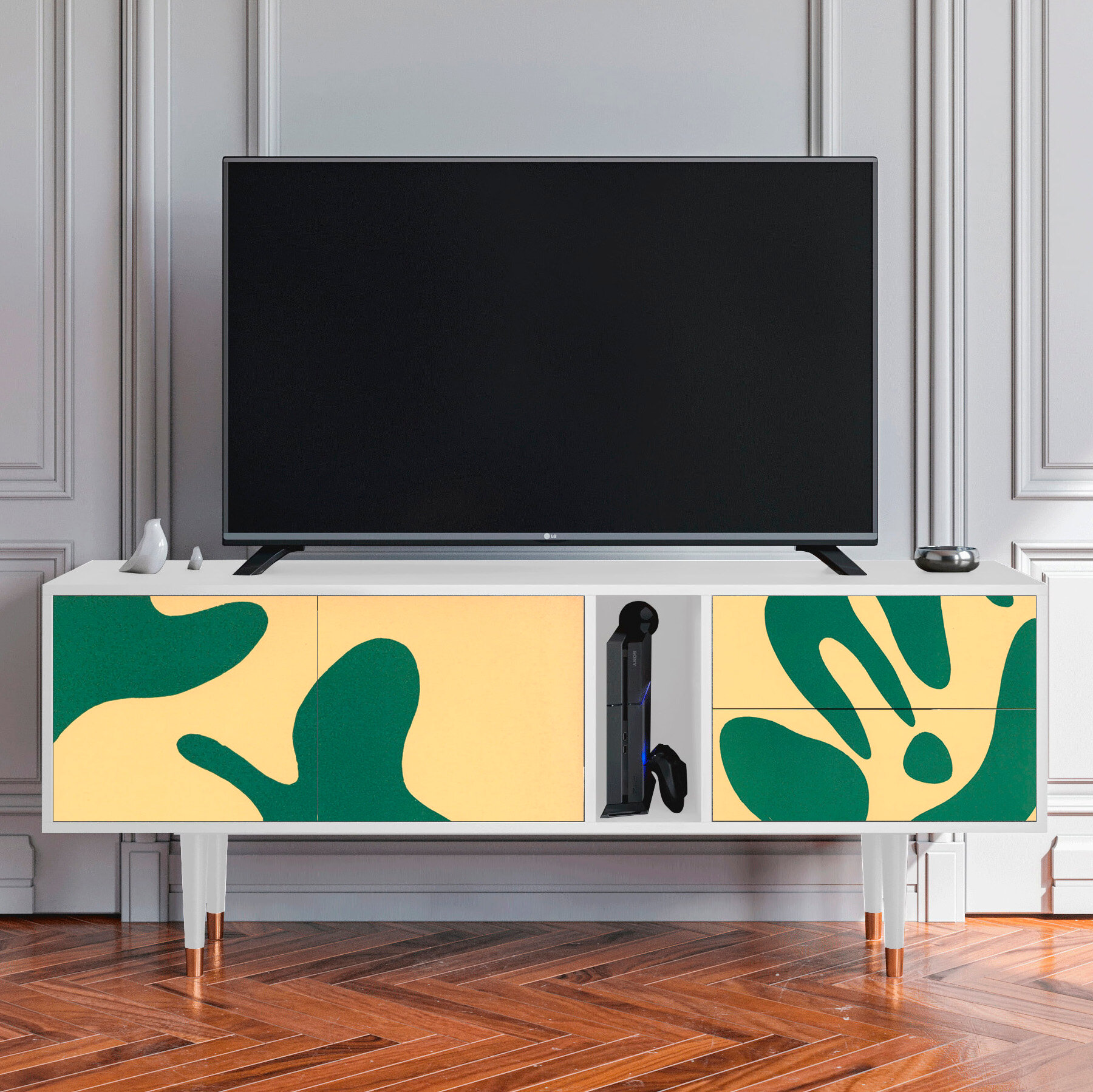 ТВ-Тумба - STORYZ - T1 Constellations by Jean Arp, Размер - 170 x 69 x 48 см, Цвет корпуса - , Белый