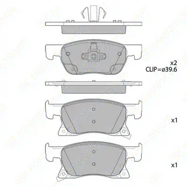 HI-Q SP4239 sp4239 колодки дисковые передние дл. 155.1мм, выс. 58.9мм\ Opel (Опель) Astra (Астра) k 15