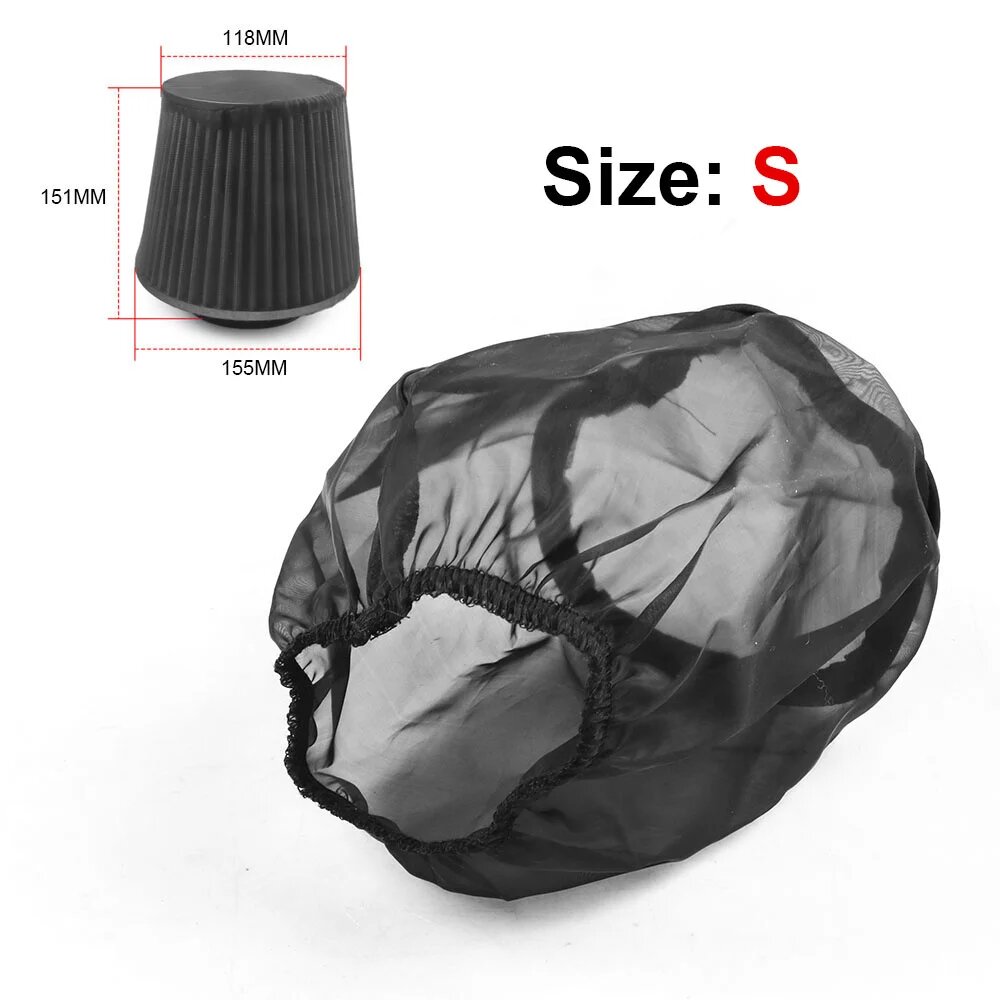 Черная защитная крышка для воздушного фильтра, Size: S