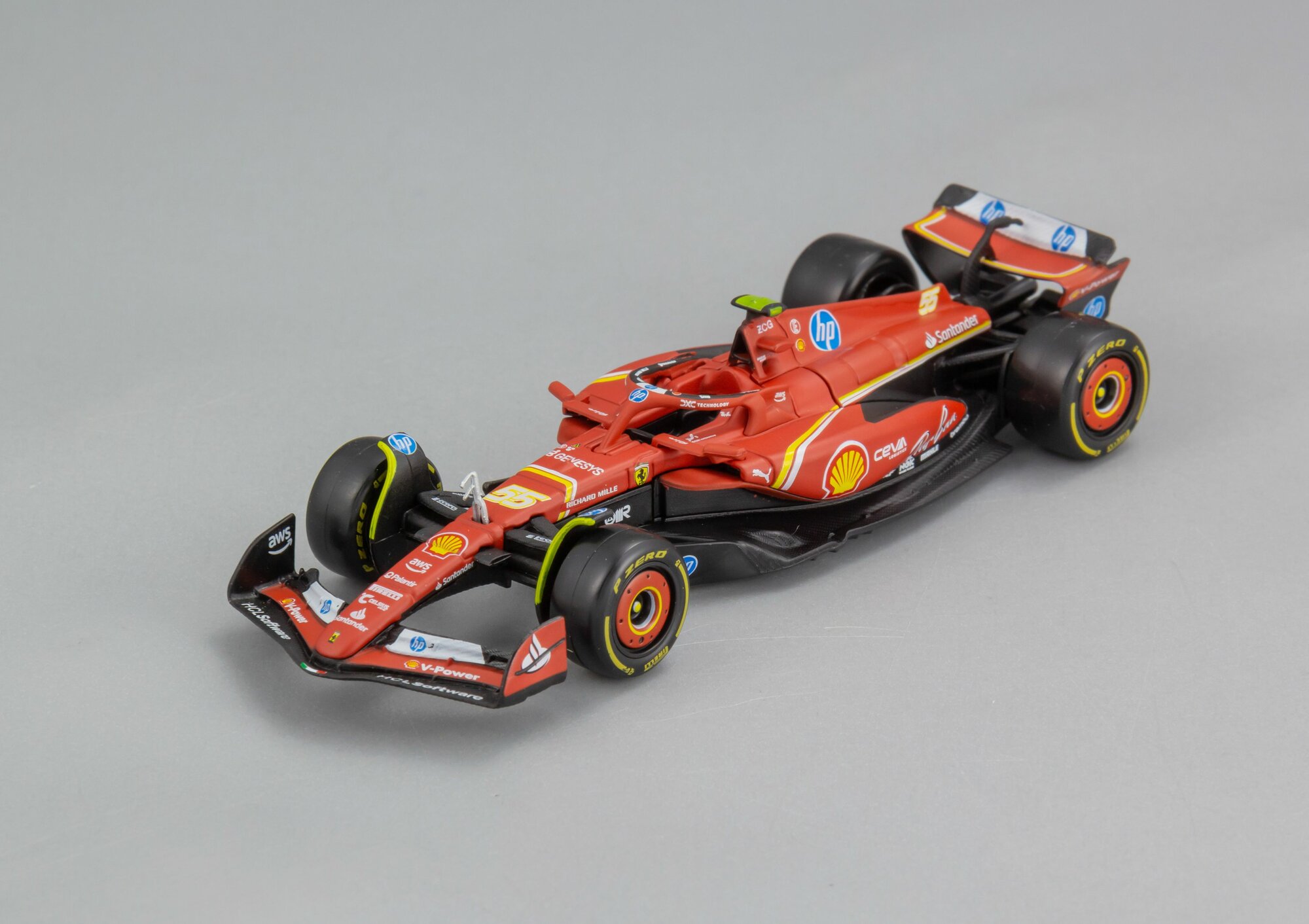 Масштабная модель Ferrari F1 SF-24 Team Scuderia Ferrari #55 5-th Emilia Romagna Imola 2024 - C. Sainz