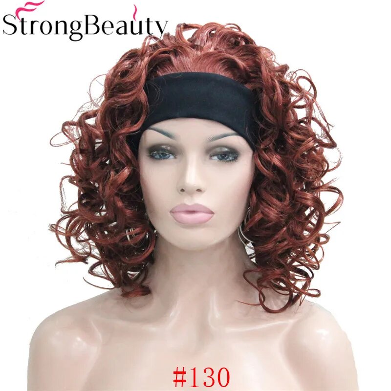 StrongBeauty короткий вьющийся синтетический парик 3/4 130