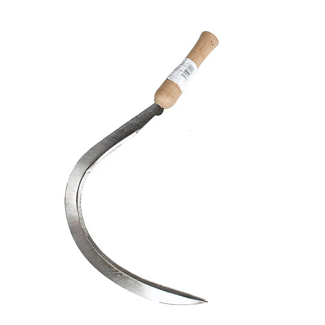 Серп «Травник» 16 см, деревянная ручка, для срезки травы и жатвы