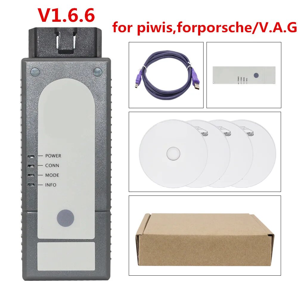 Диагностический сканер VAG 6154A с Wi-Fi и полным чипом FW 1.6.6 для автомобилей группы V, считыватель кодов OBD2, инструмент для диагностики и программирования 6154A