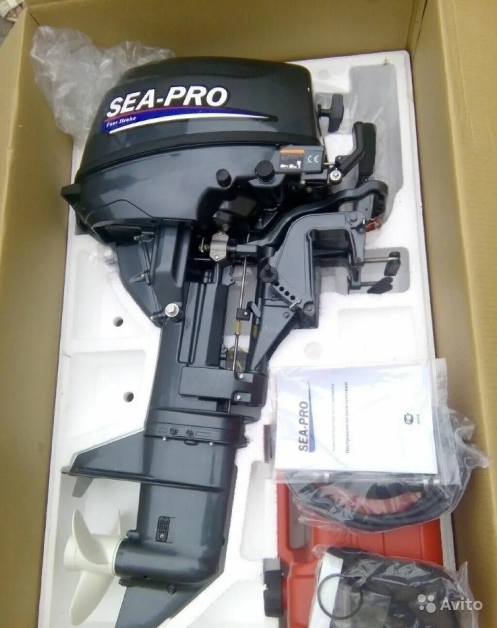 Лодочный мотор SEA-PRO F 9.8S бензиновый подвесной 4 такта, 9.8 л. с.