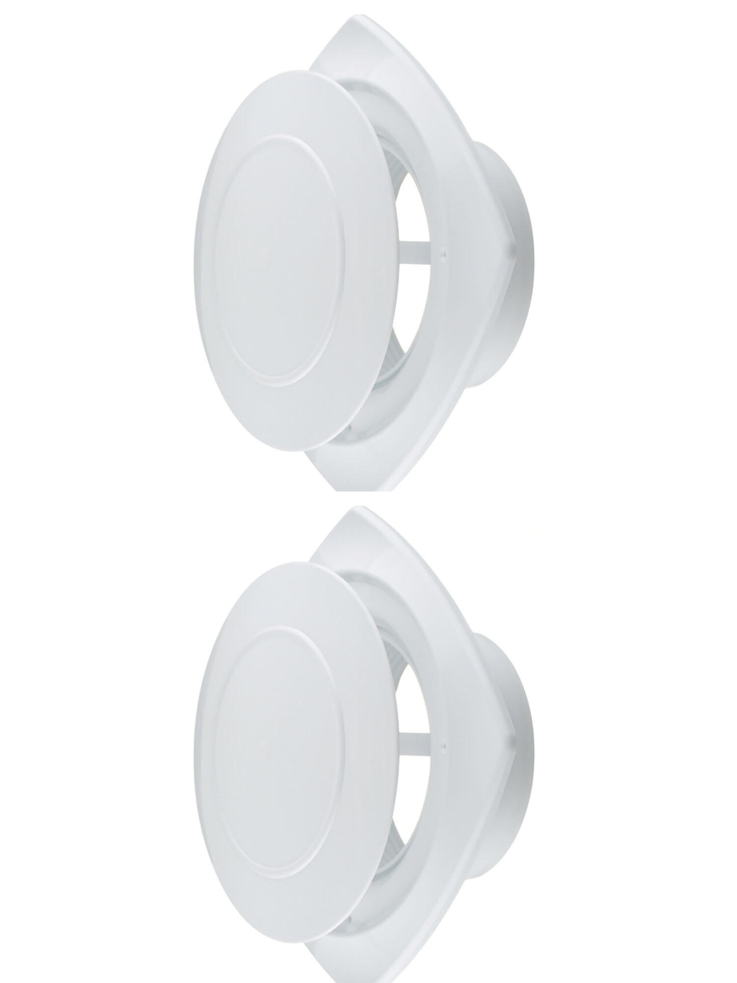 Анемостат вытяжной регулируемый с фланцем d125 мм белый (2 шт.)