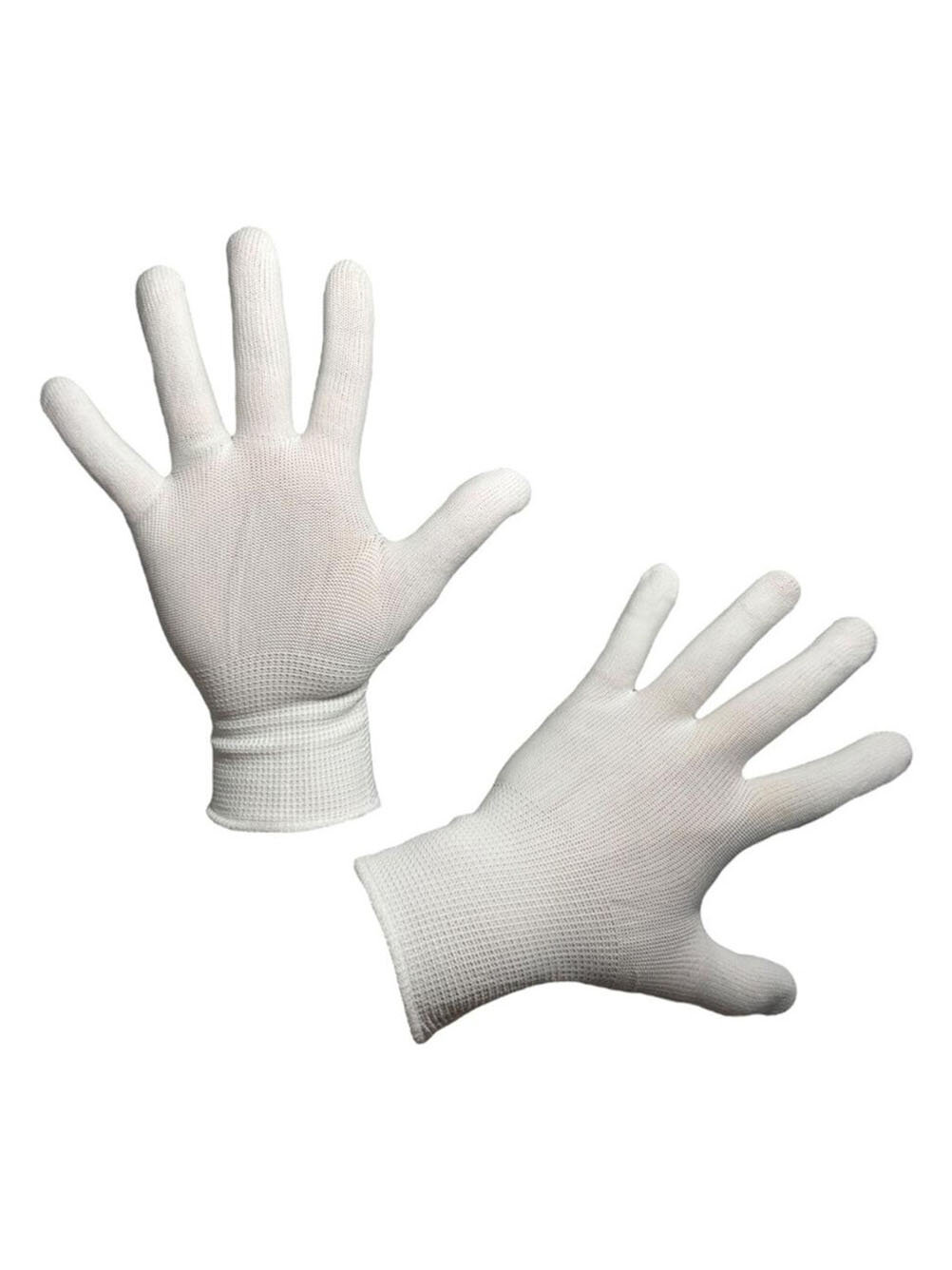 Перчатки нейлоновые тактильные белые 9 (L)