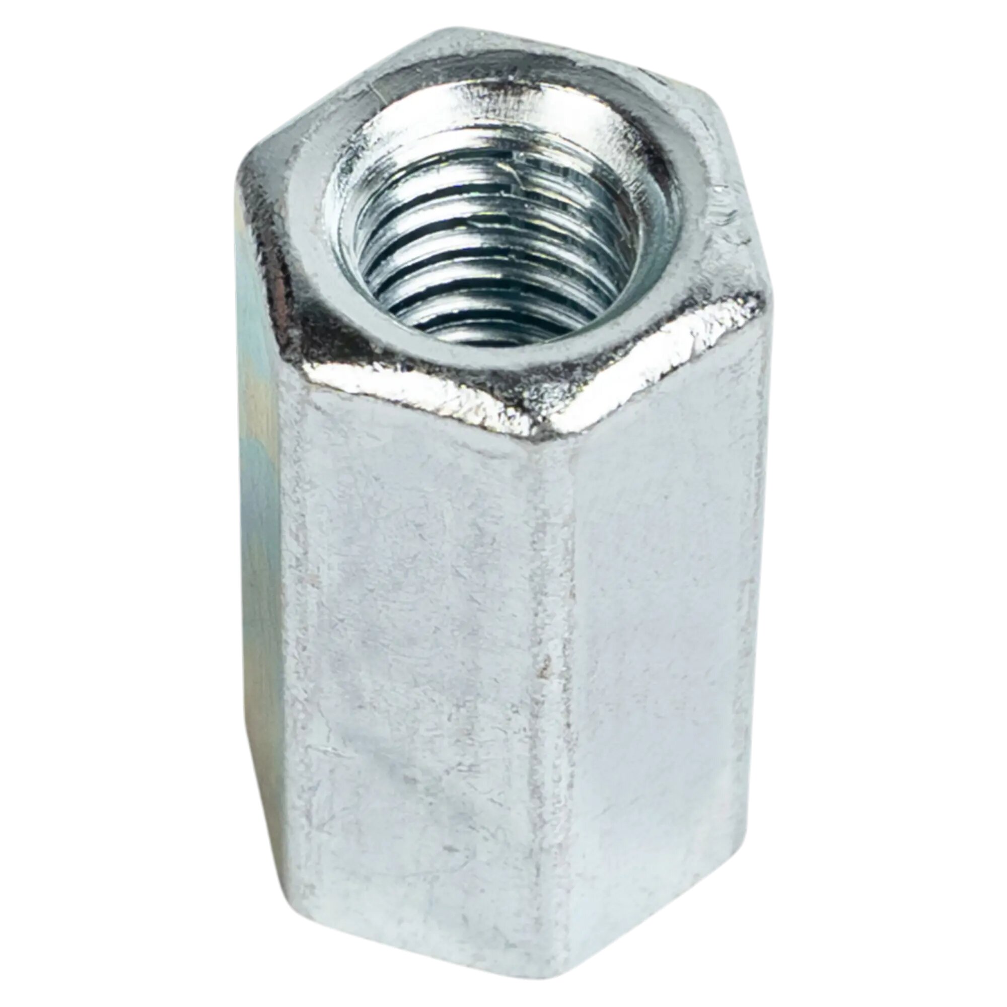 Переходная удлиненная гайка шестигранная М8 DIN 6334 из оцинкованной стали 4 шт