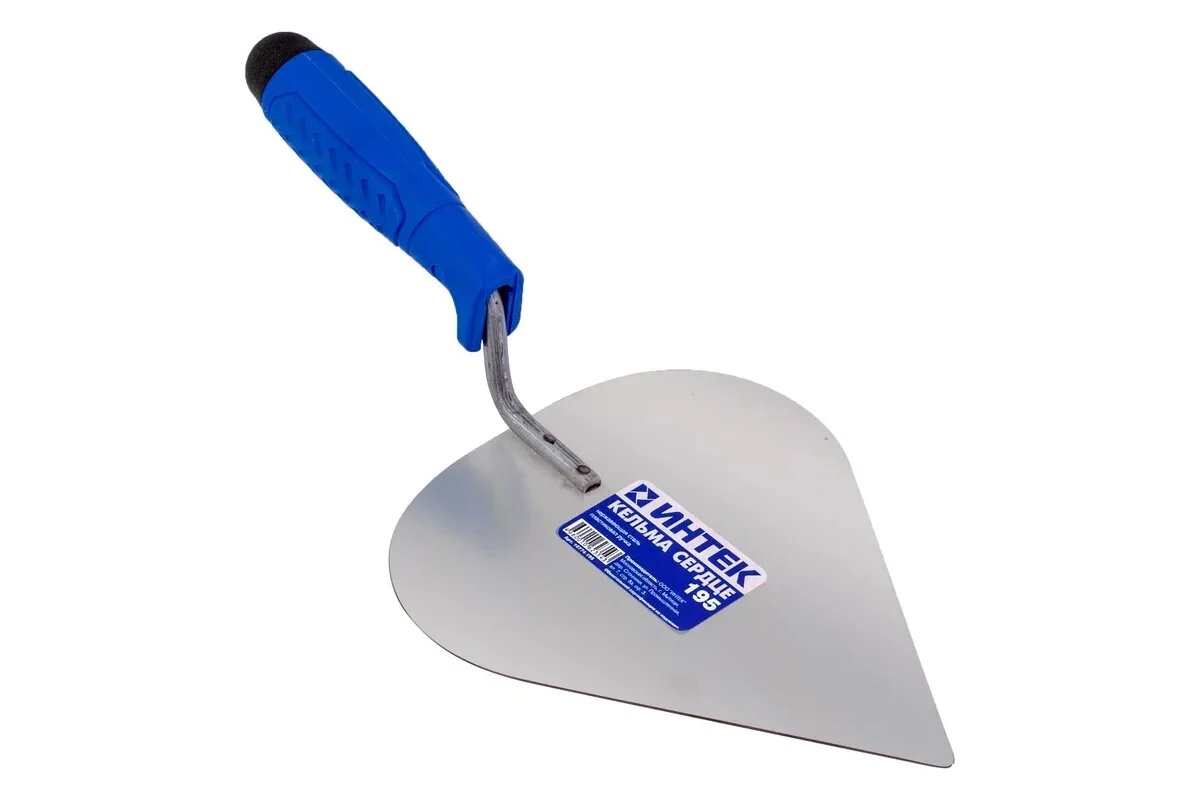 Кельма интек сердце 195 мм из нержавеющей стали с пластиковой ручкой 10774-195