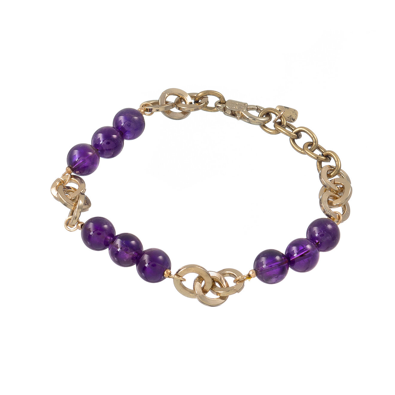 Браслет-цепочка, аметист
