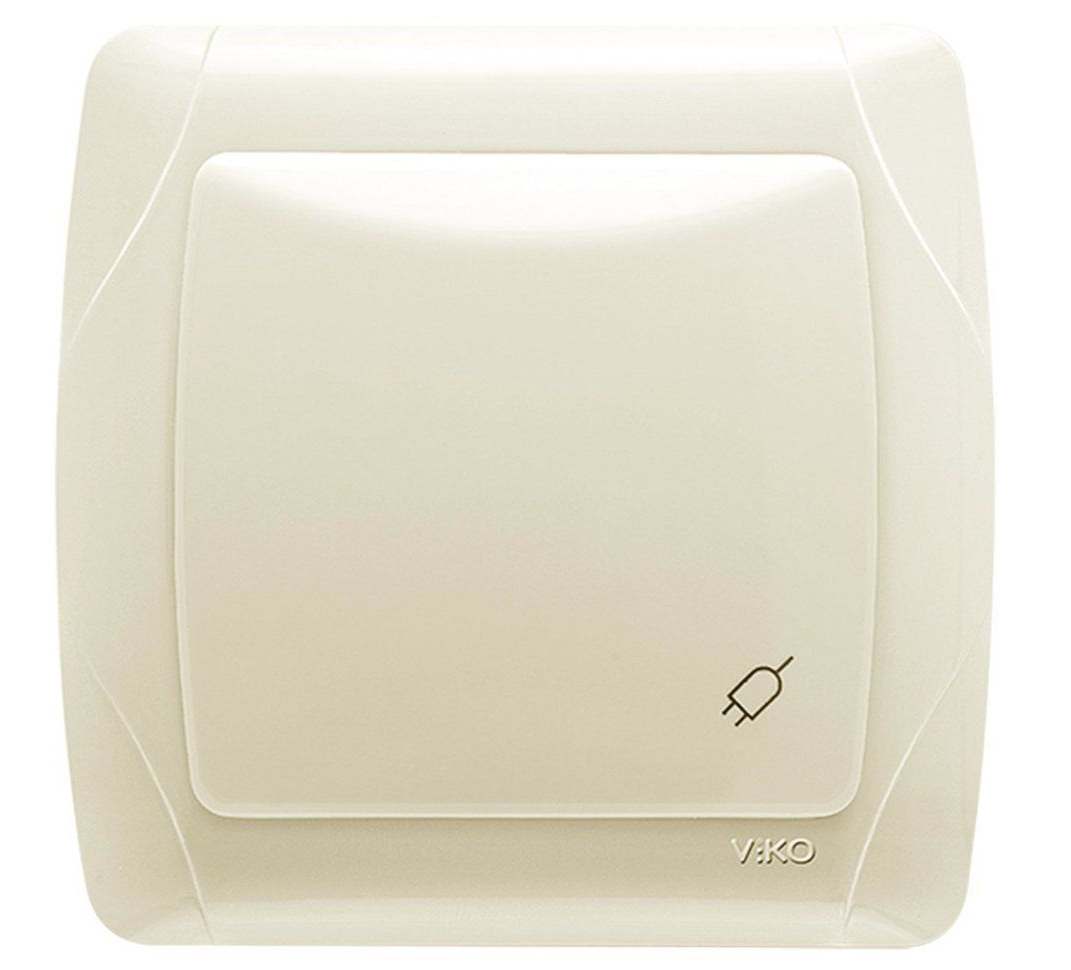 Розетка с крышкой Viko Carmen, скрытая установка, крем