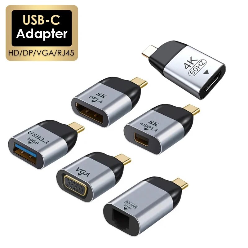 USB-C - Mini DP адаптер 8K 60Hz — фото 1