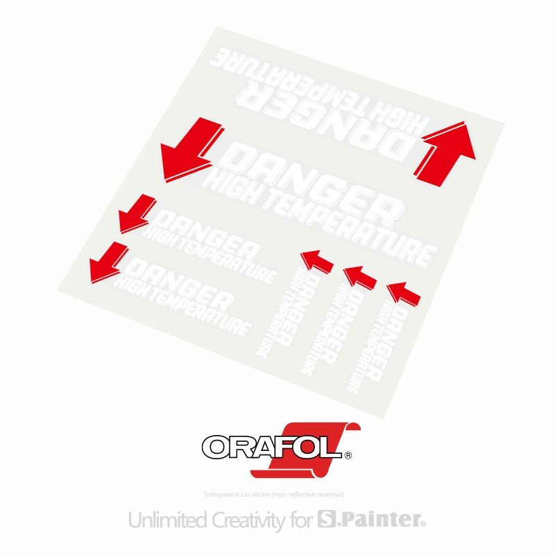 Непреломляющая автомобильная наклейка для выхлопной трубы, мотоциклетного фонаря и двигателя - белый набор