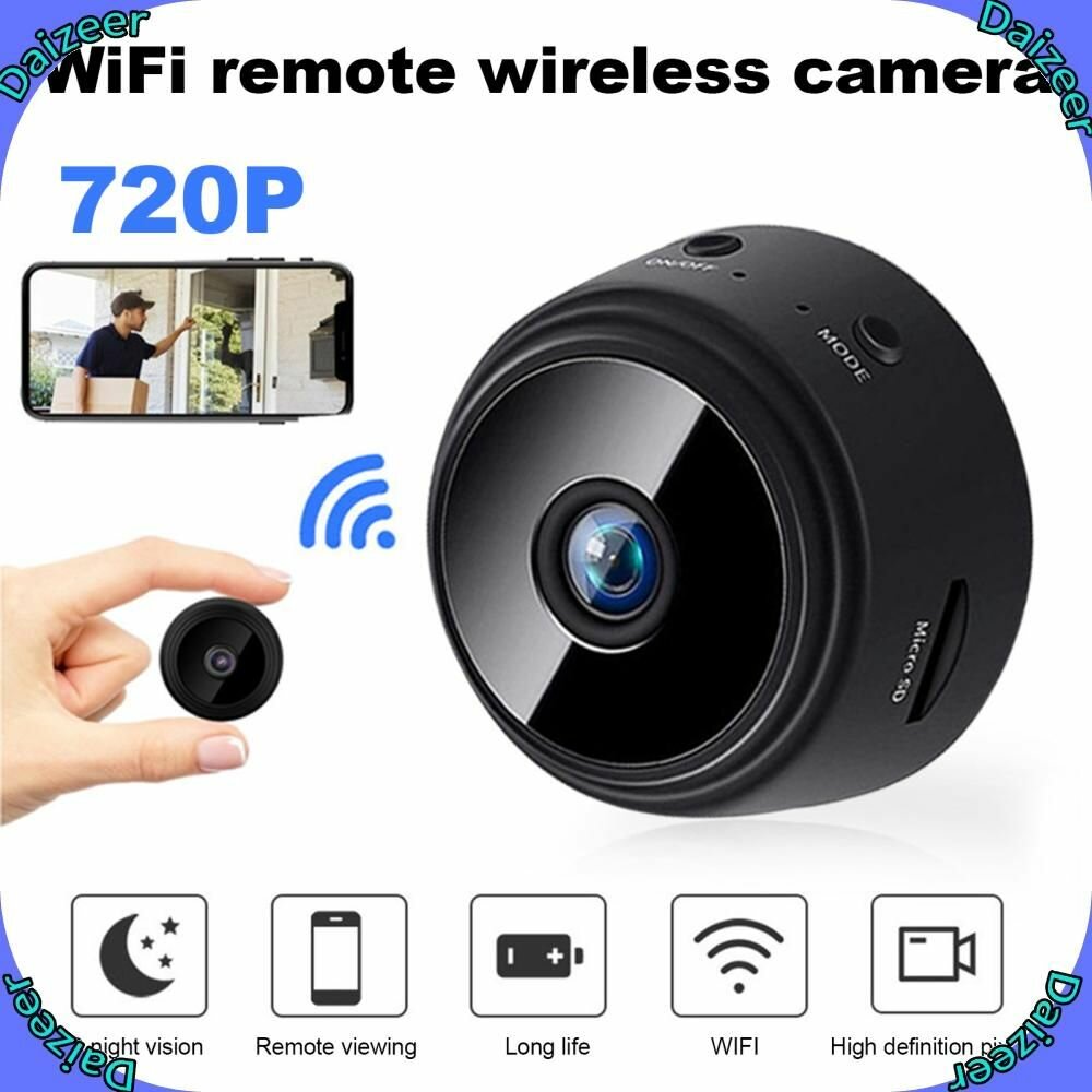 Мини-камера Wi-Fi A9 для автомобиля, 150° широкоугольная камера в салон с ночной съёмкой, запись на TF-карту 720P