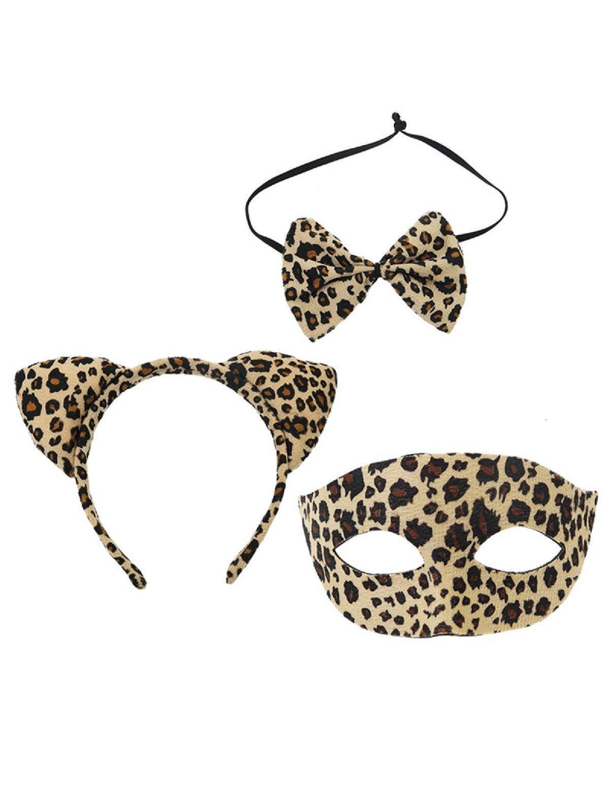 Маски-обручи с животными, Леопард из трех частей
