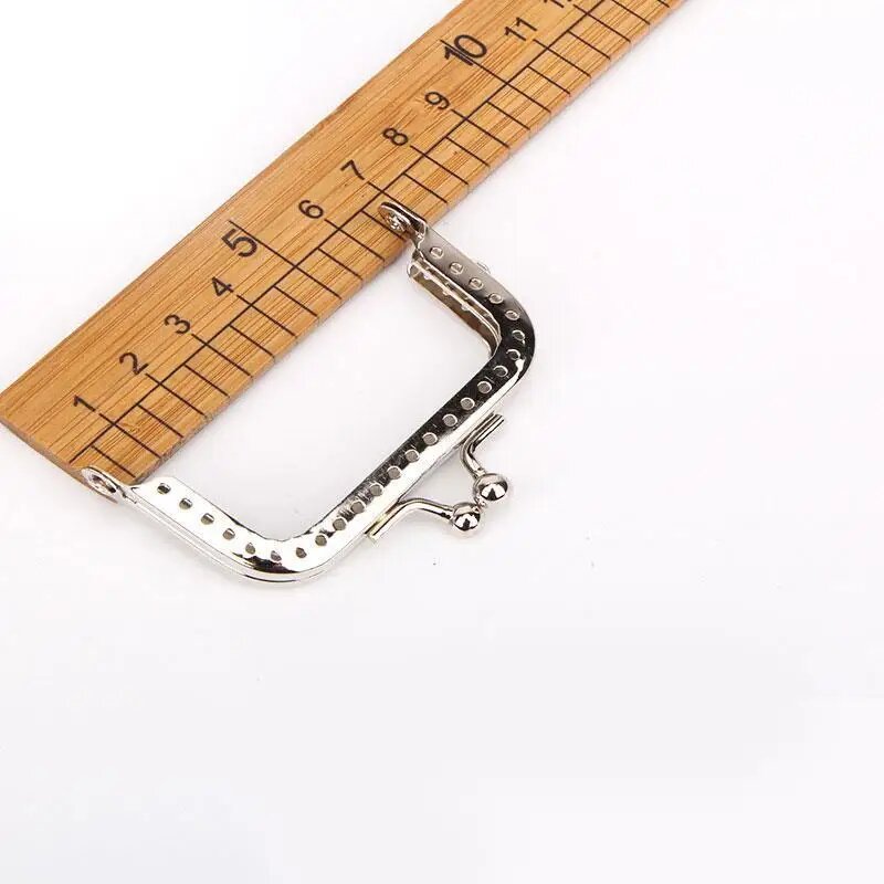 1 шт. квадратный металлический каркас для кошелька с ручкой, клатч, сумка, аксессуары для изготовления кошелька, застежка, замок, металлическая застежка, сумки, фурнитура 6.5cm