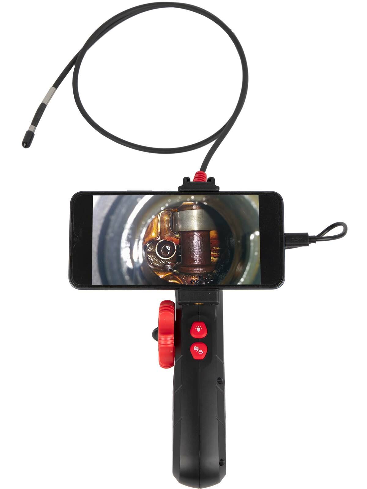 Видеоэндоскоп 180° WIEDERKRAFT WDK-ES1860, зонд 6 мм, регулировка подсветки, разрешение 1920x1080