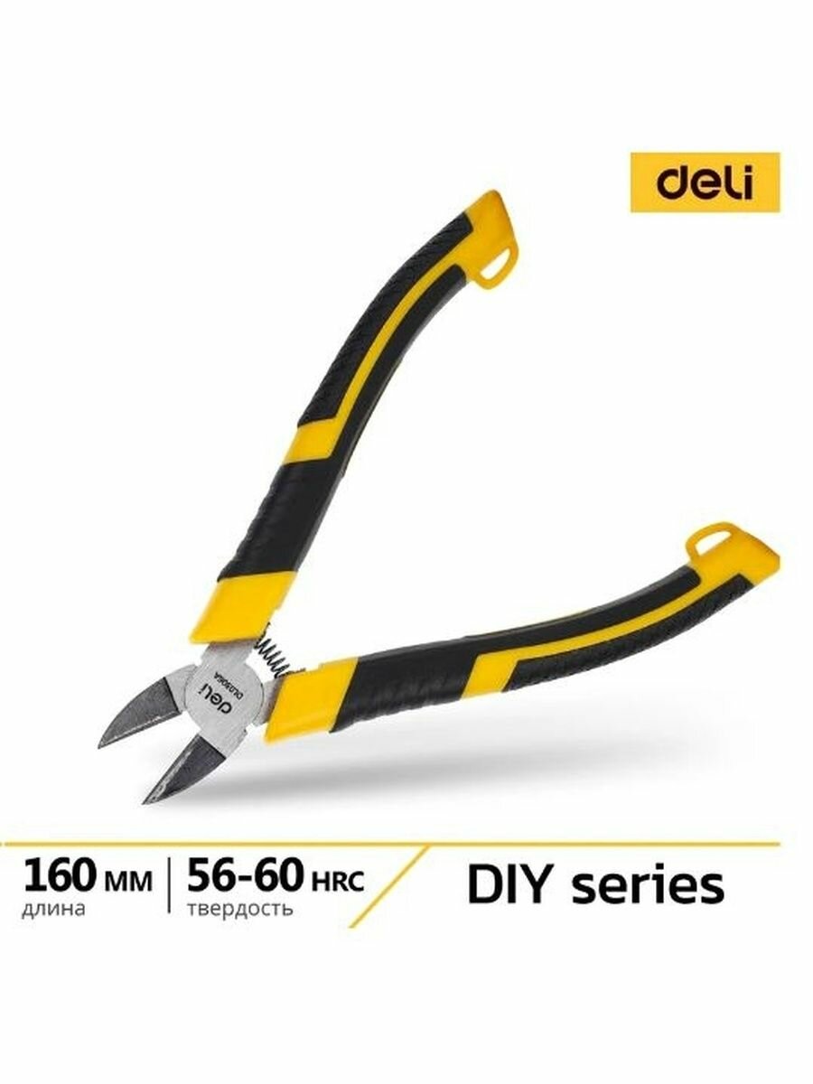 Бокорезы DELI DL0306A (160мм, cталь CrV, двухкомпонентная ручка)