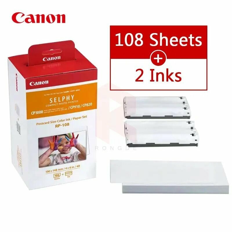 Набор для печати Canon RP-108 Картридж и фотобумага, 100*148Мм, 108 отпечатков