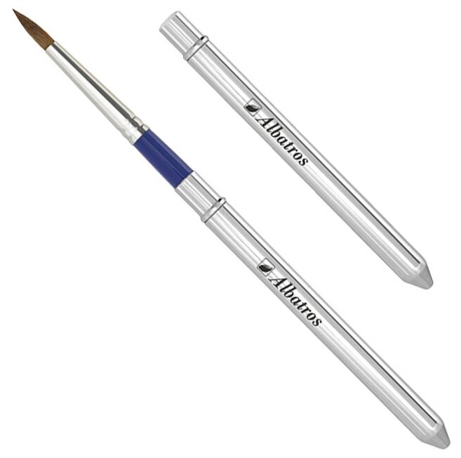 Альбатрос Кисть в футляре синтетика (имитация колонка, круглая, №4)