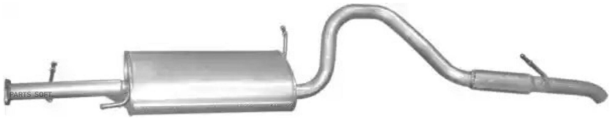 Глушитель задн часть SUZUKI: GRAND VITARA 2.0 16V 4X4/2.5 V6 24V 4X4 98-05 Polmostrow арт. 25.61