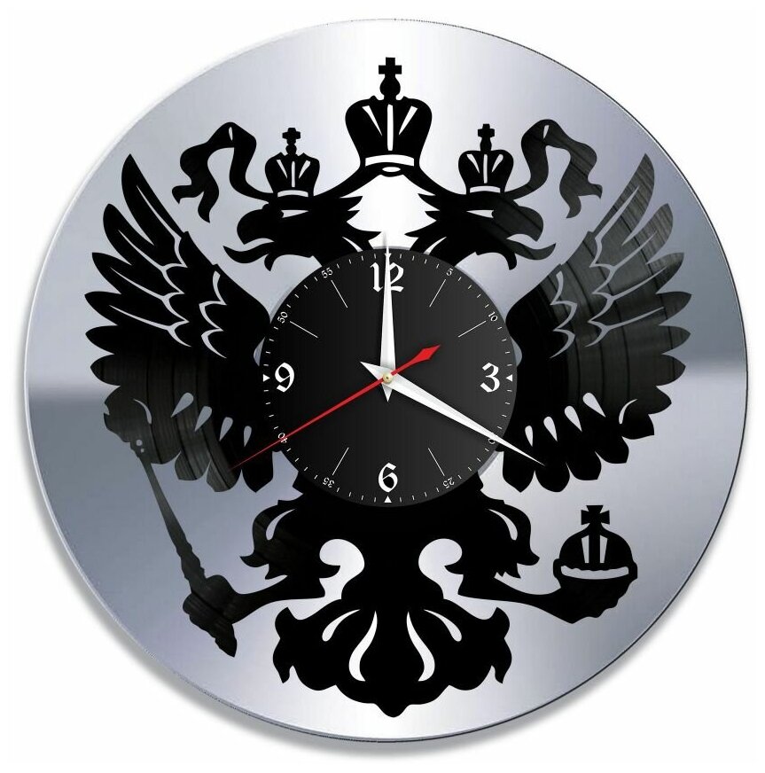 Часы из винила Redlaser "Герб России, двуглавый орел," VW-10495-2