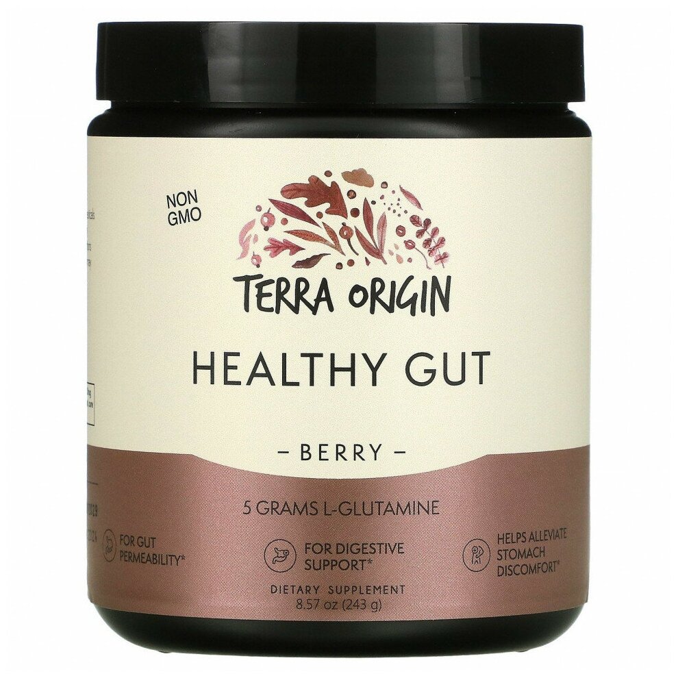 Terra Origin, добавка для нормализации функций желудочно-кишечного тракта, вкус ягод, 243 г