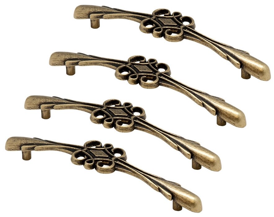 Комплект из 4 шт. ручка-скоба Kerron 128 мм RS-078-128 OAB, ЦАМ, цвет оксидированная бронза