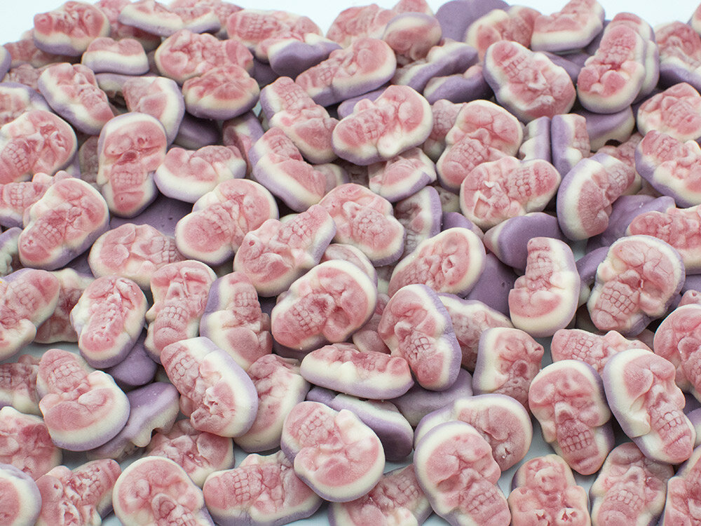 Мармелад жевательный FINI "Черепа с начинкой" клубника, без глютена, 1кг