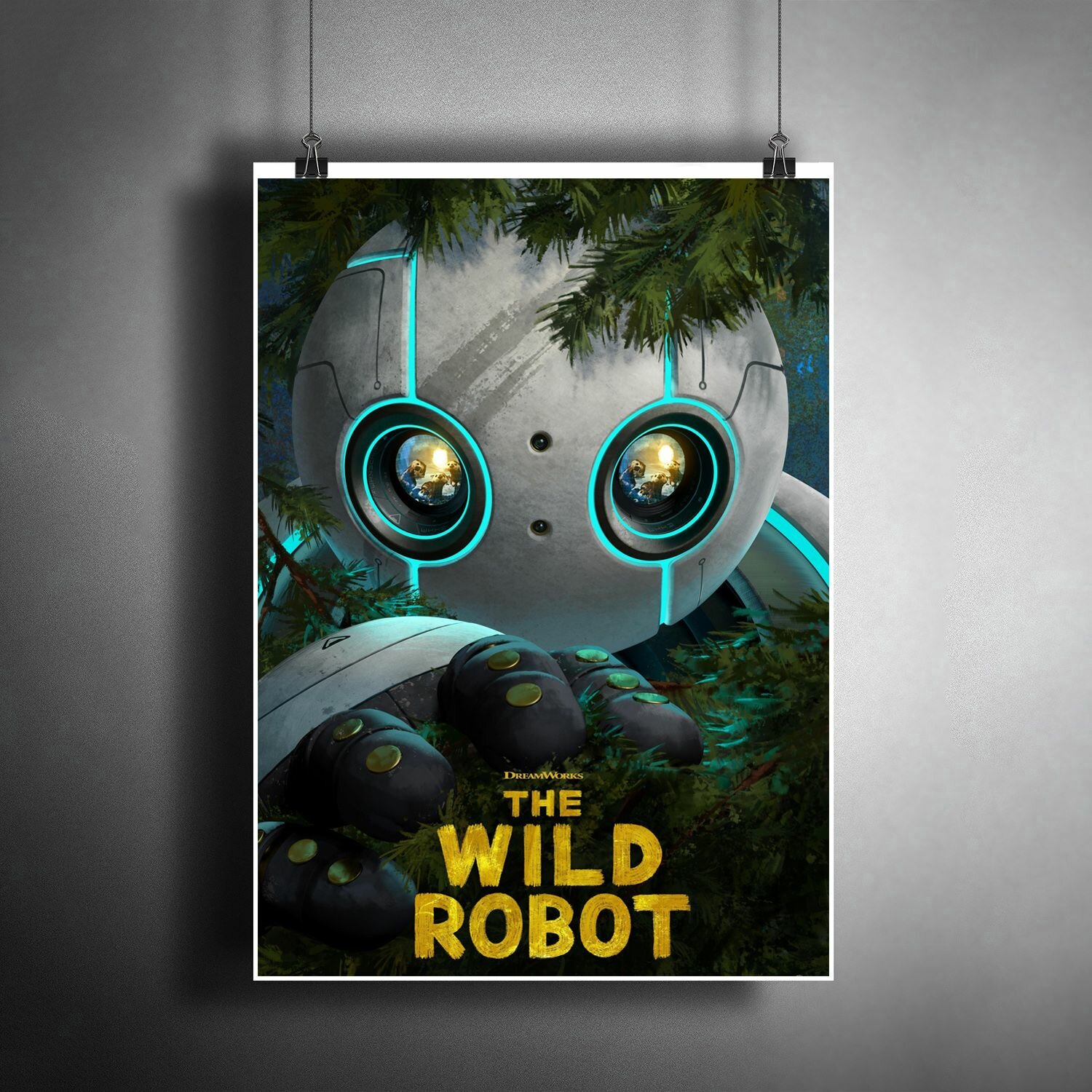 Постер плакат для интерьера Дикий робот / Декор дома, офиса, комнаты, квартиры, детской A3 (297 x 420 мм)