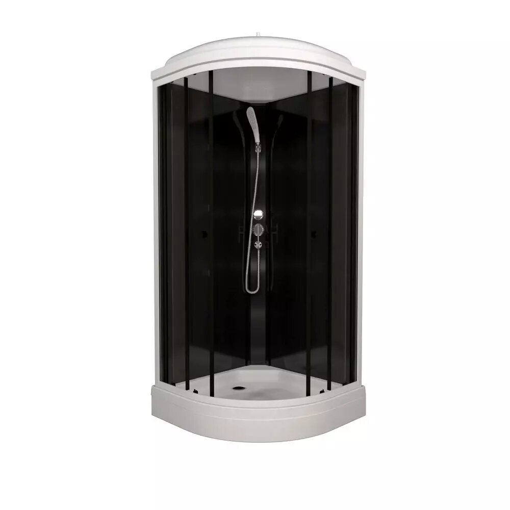 Душевая кабина Triton Нова 88x88 А, низкий поддон, прозрачное, четверть круга, цвет профиля белый