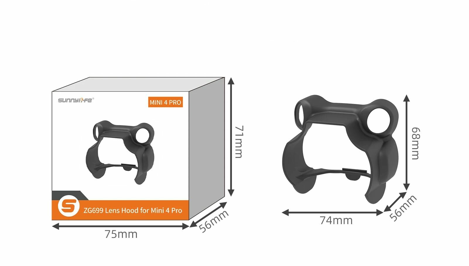 Солнцезащитный козырек для DJI Mavic Mini 4PRO (антибликовый)