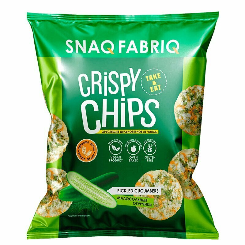 Снэк Фабрик Чипсы Цельнозерновые 50Г Малосольные Огурчики