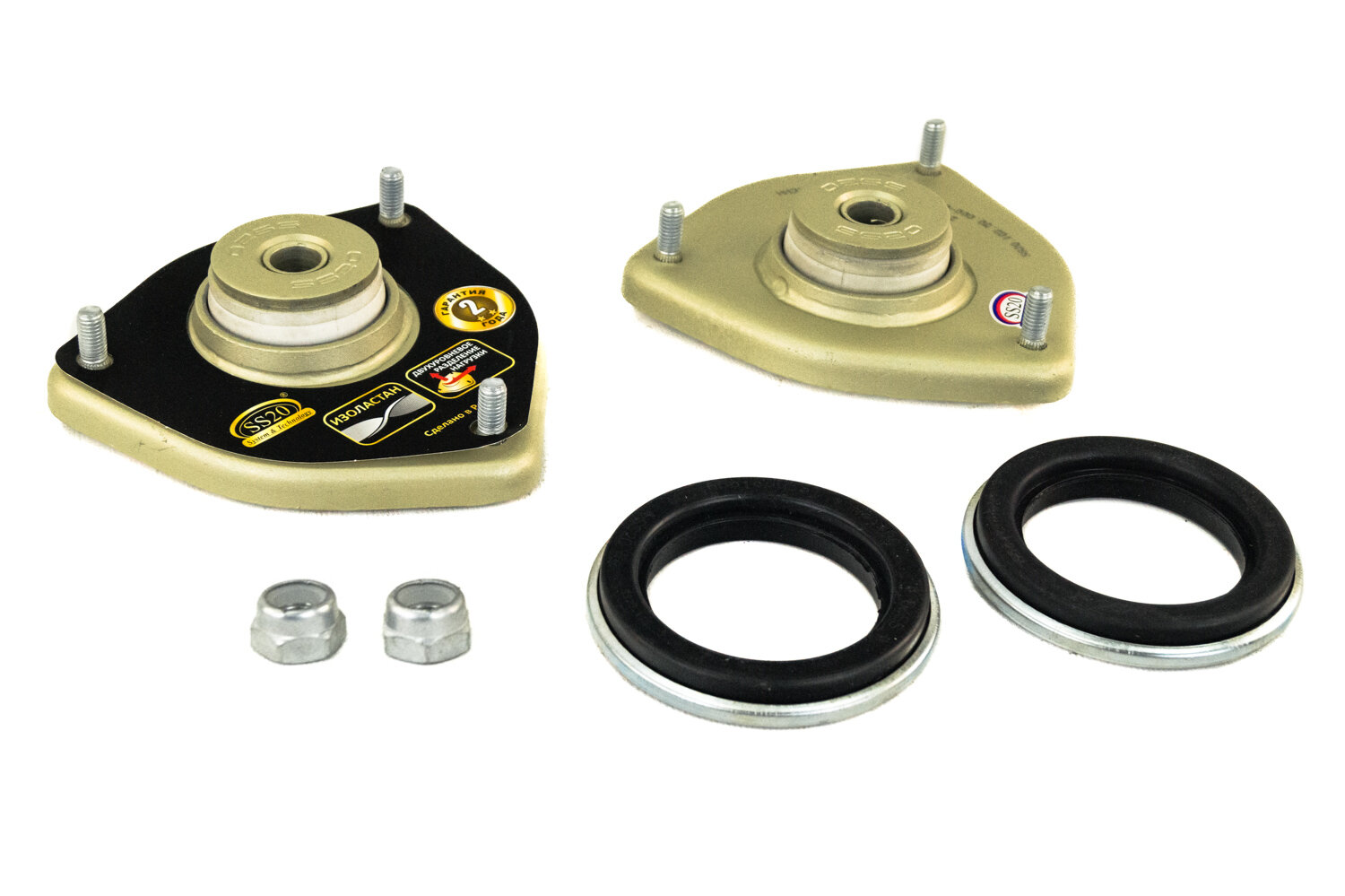 Опоры передних стоек SS20 Gold с подшипником для Лада Гранта, Калина 2, Датсун с ЭУР