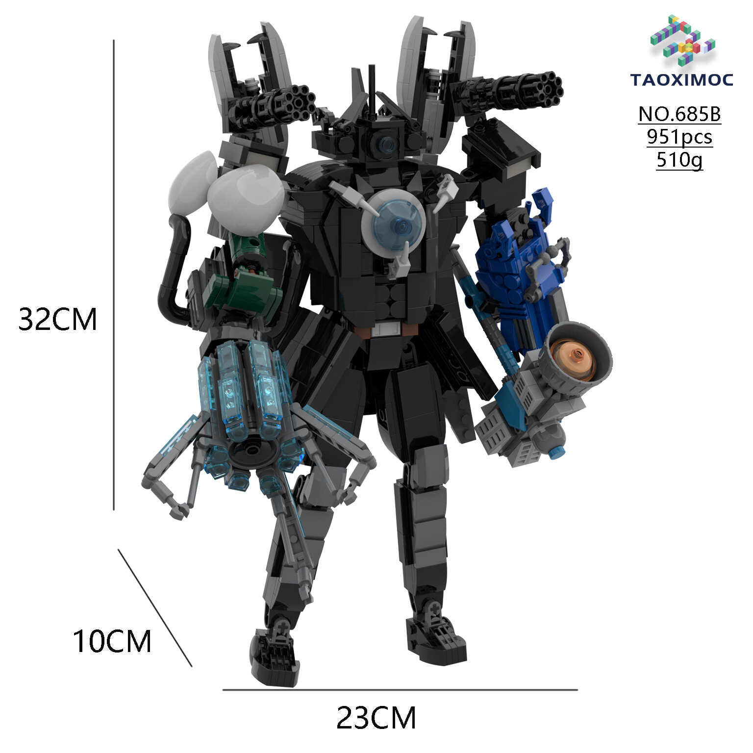 Эксклюзивная трансграничная поставка строительных блоков «Человек-туалет», «Человек-часы», «Титан-электрическая дрель-дракон», «Телечеловек-головоломка», собирающий игрушечные фигурки