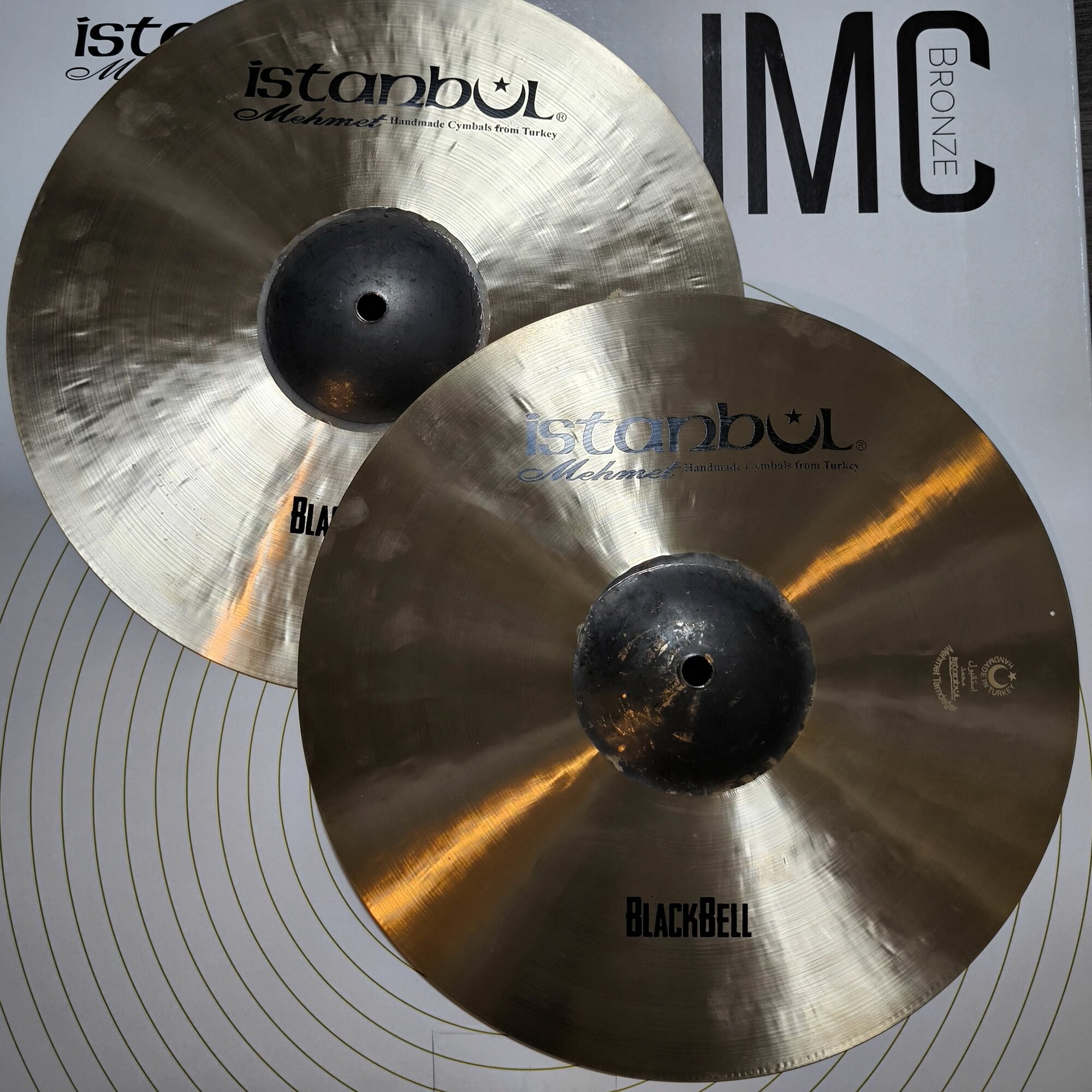 Тарелка для барабанов Istanbul Mehmet BLACKBELL HIHAT 14 дюймов, колокольная бронза В20, ручная ковка.