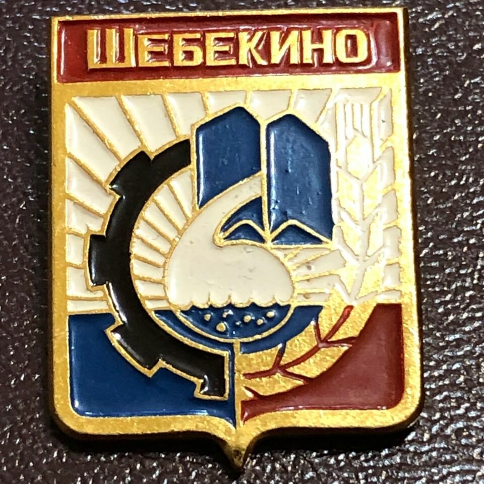 Значок СССР Щебекино герб (Белгородская область) #10