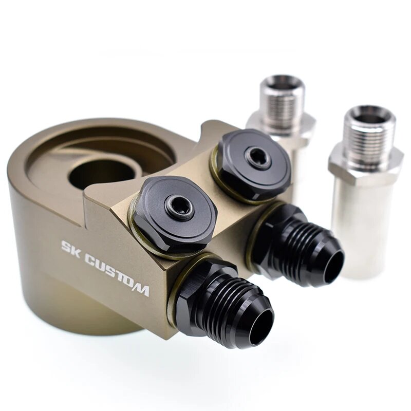 SK CUSTOM Адаптер радиатора двигателя Масляный радиатор Фильтр Сэндвич-пластина 83 degrees AN10