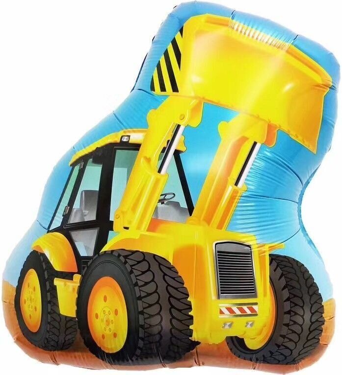 Шар (24'/61 см) Фигура, Экскаватор, Желтый, 1 шт.